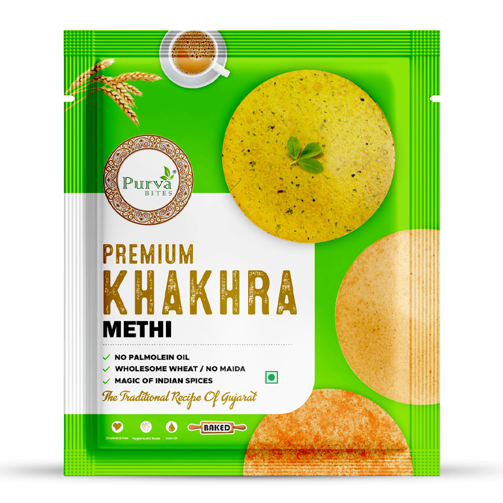 Authentic Methi Khakhra (200g) - Crafted with Finest Spices – Purva Bites