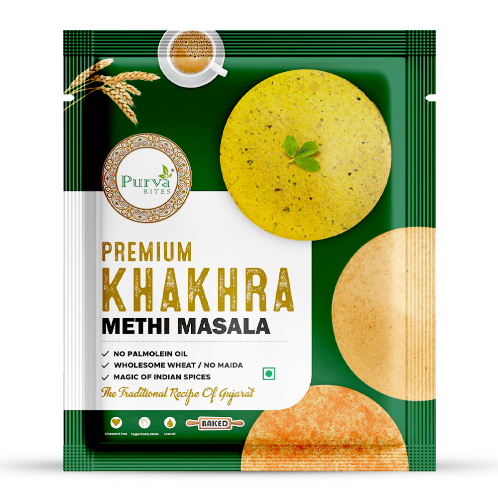 Buy Methi Masala Khakhra Online (200g) - Best Crunchy Snack – Purva Bites