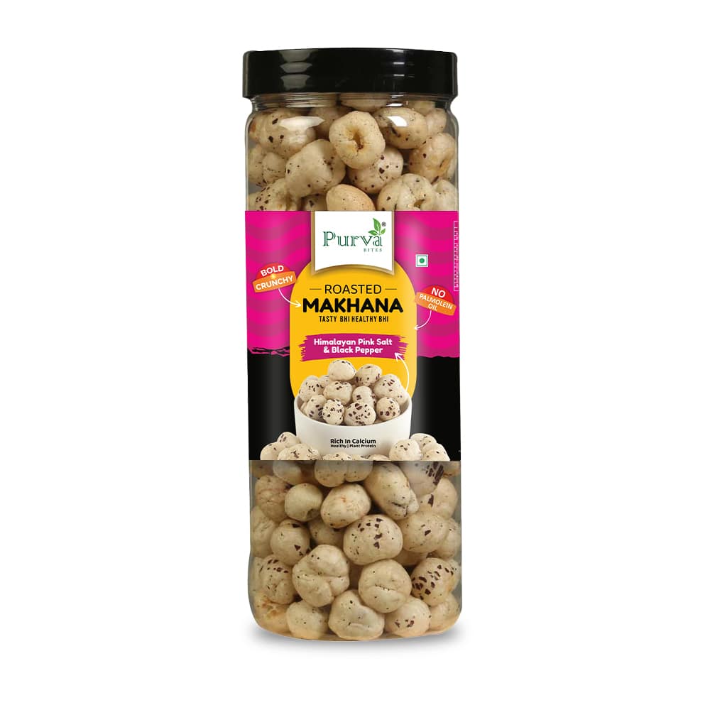 Pink Salt & Pepper Himalayan Makhana (Fox Nut) - 70g Pack – Purva Bites