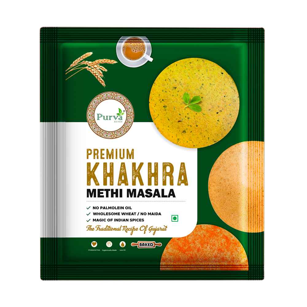 Buy Methi Masala Khakhra Online (200g) - Best Crunchy Snack – Purva Bites