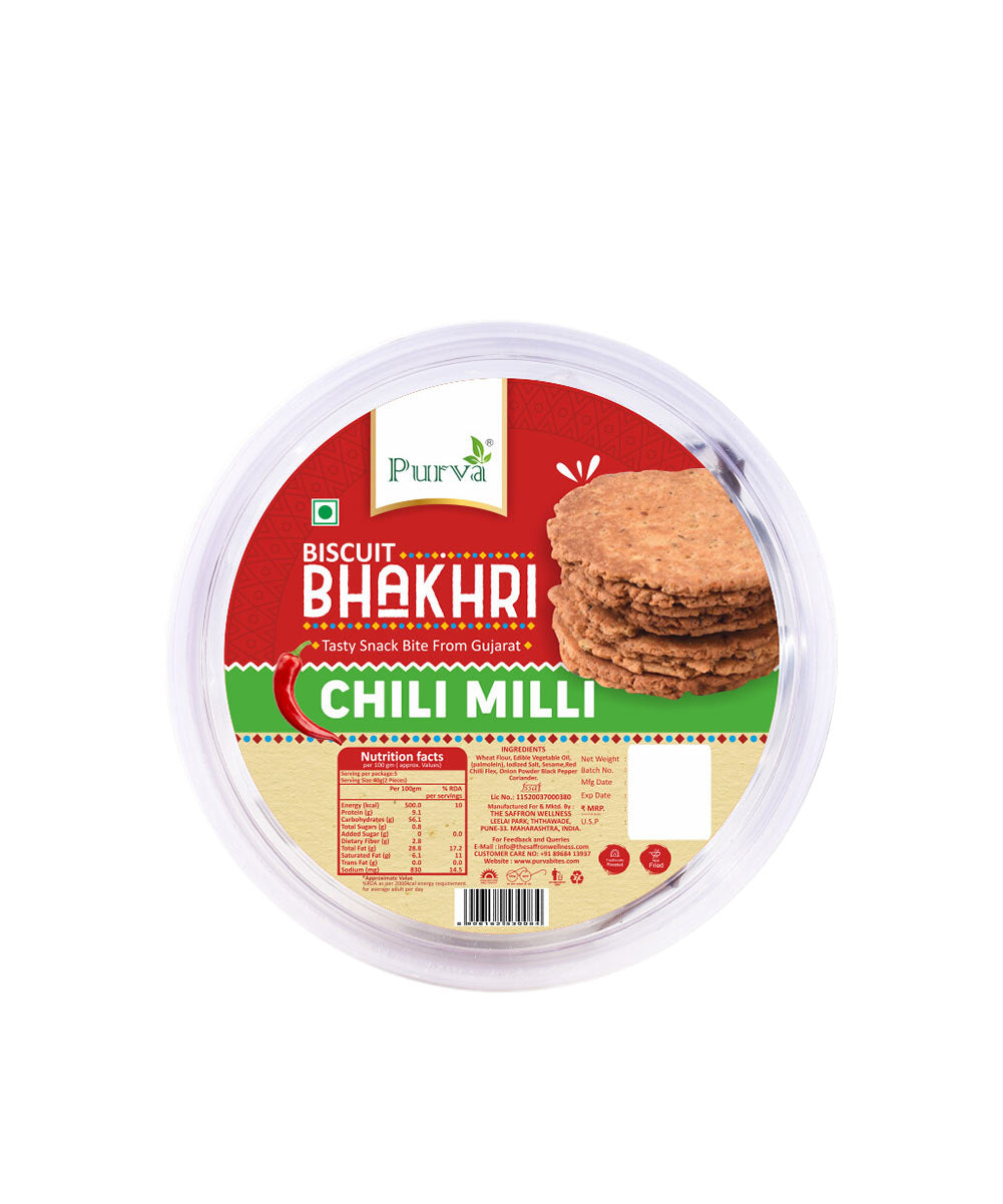 Chilli Milli Roasted Bhakhri (180g) - Order Online Now