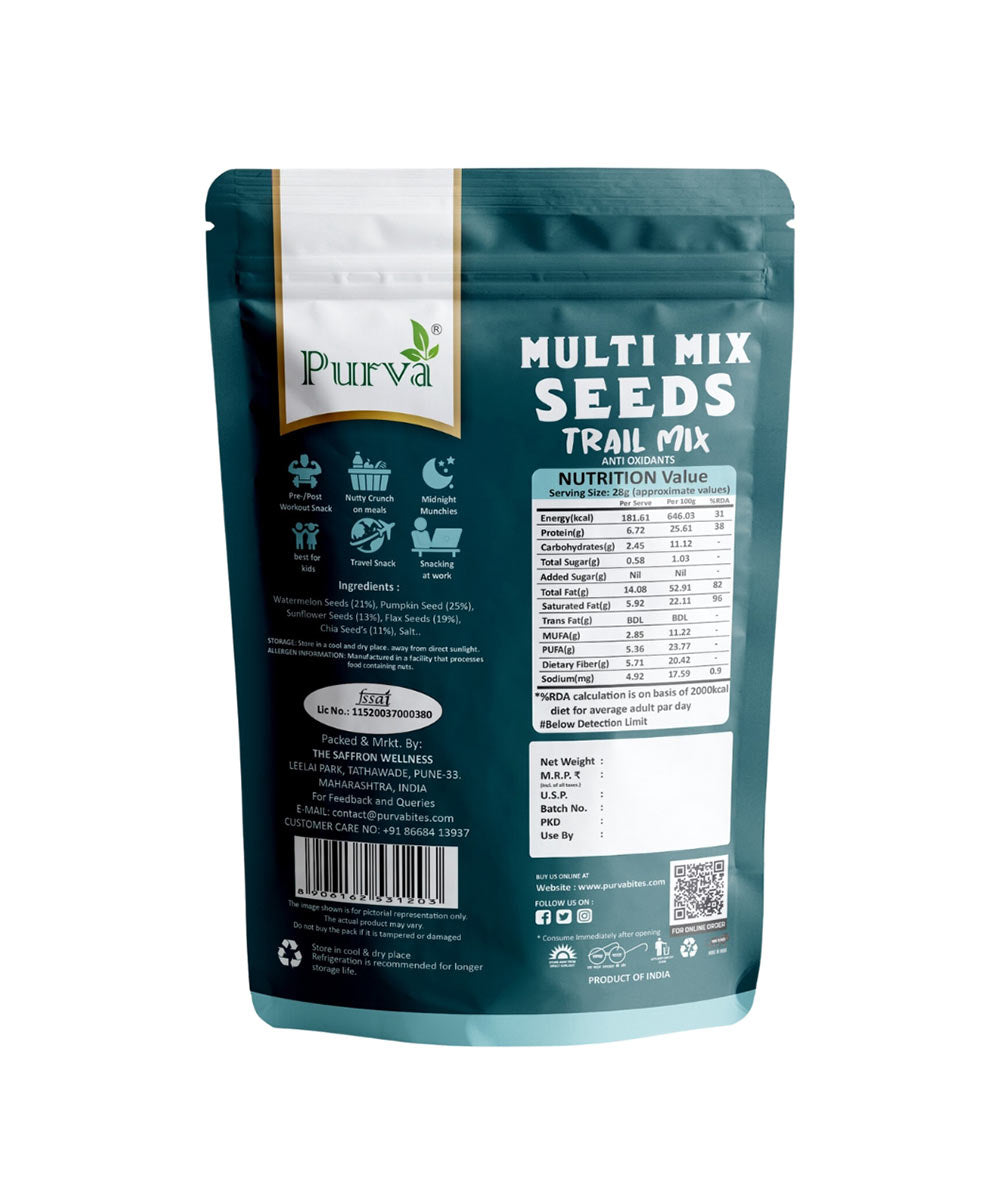 Nutrient-Rich Multi Mix Seeds – 200g Jar – Purva Bites