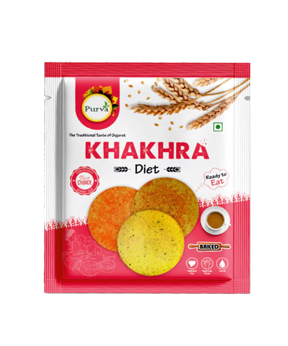 Plain Diet Khakhra - Light and Nutritious Snack (200g) Pack